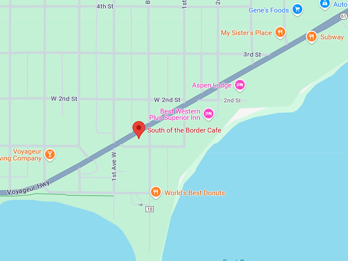 south of the border cafe 10 map