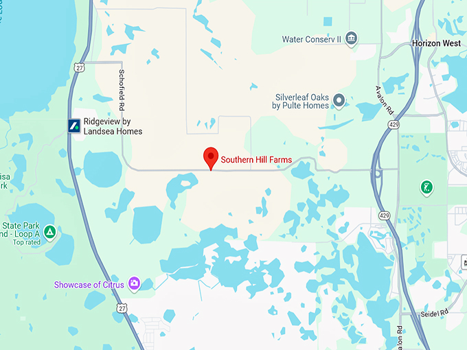 southern hill farms 10 map