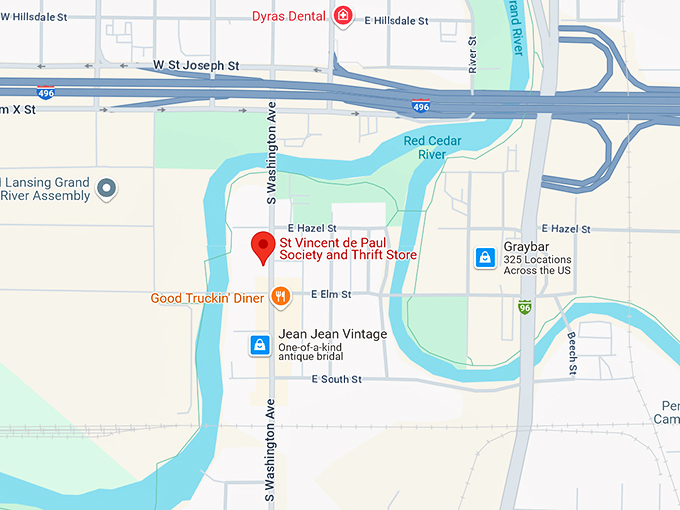 st. vincent de paul thrift store 10 map