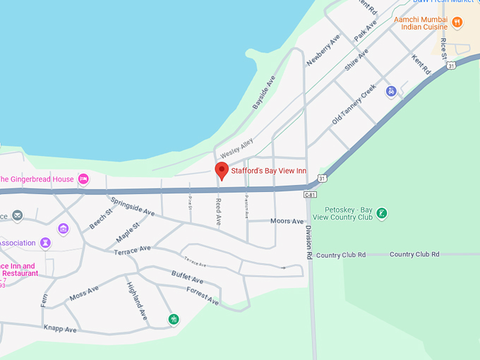 stafford's bay view inn 10 map