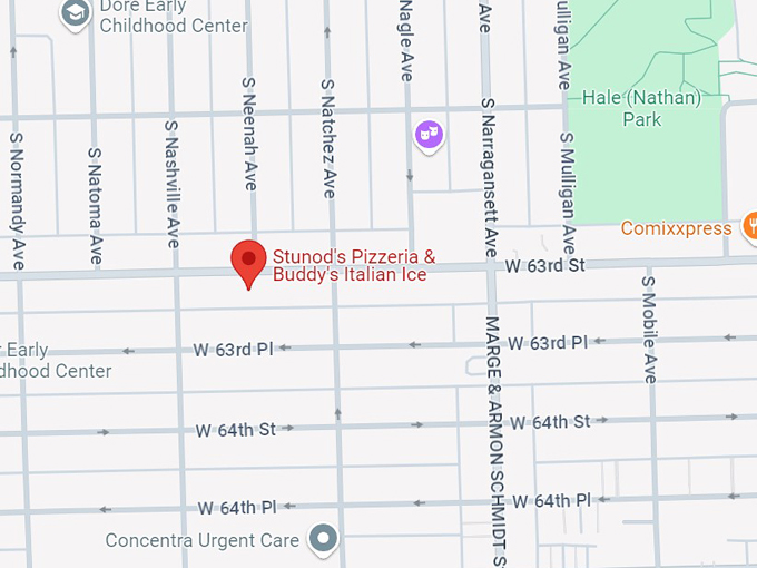 stunod's pizzeria & buddy's italian ice 11 map