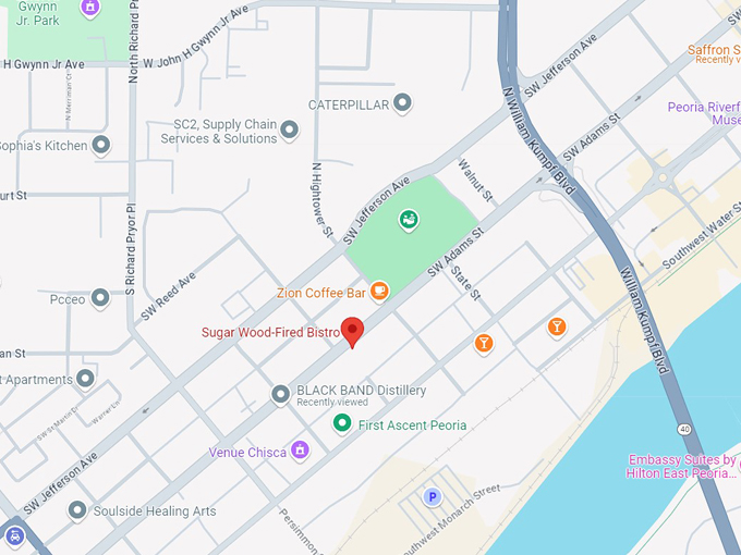 sugar wood fired bistro 10 map