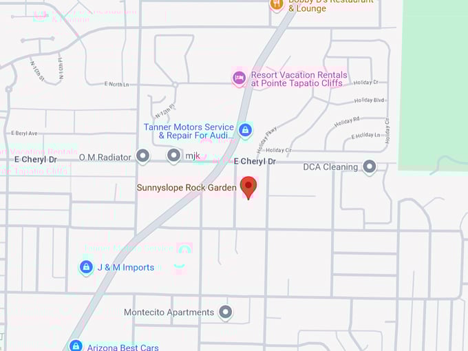 sunnyslope rock garden in phoenix 10 map