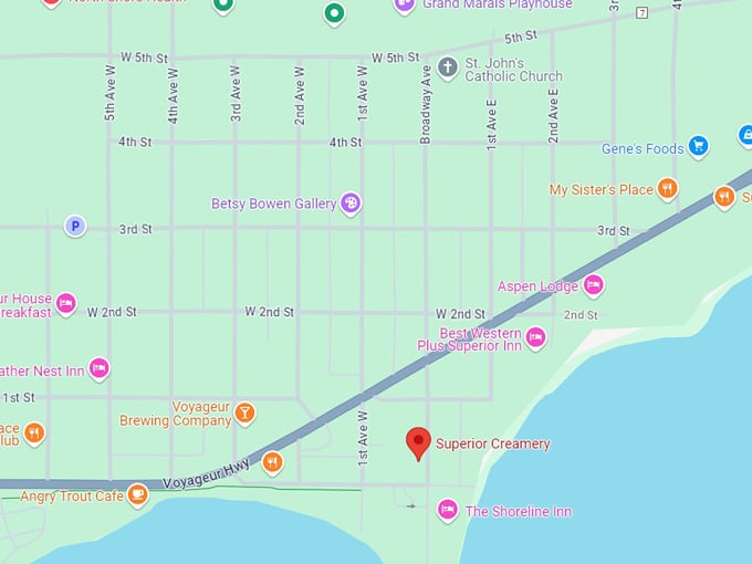 superior creamery 10 map