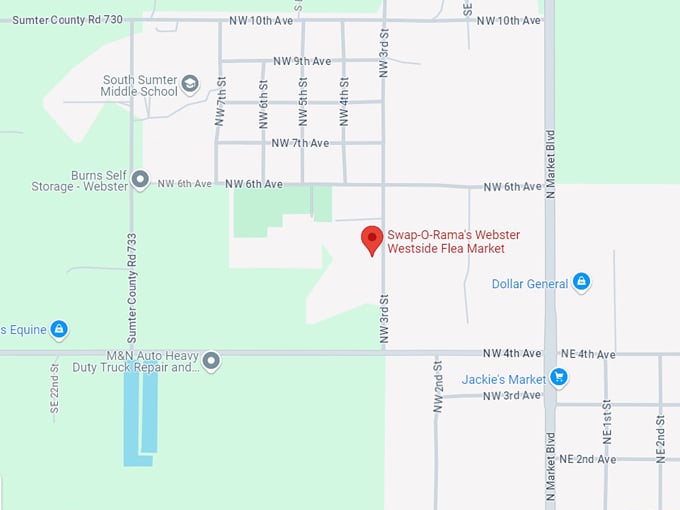 swap o rama's webster westside flea market 10 map