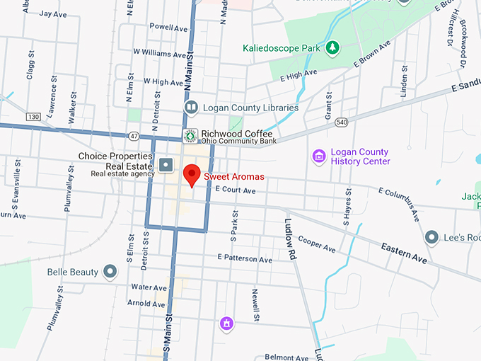 sweet aromas bellefontaine, oh 10 map