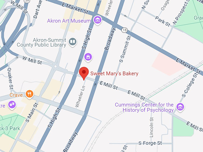 sweet mary's bakery 10 map