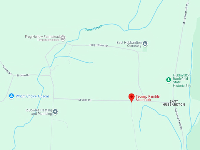 taconic ramble state park 10 map