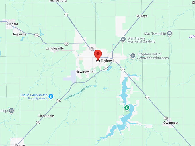 taylorville, illinois 10 map