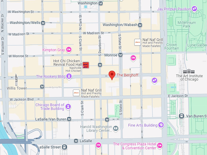 the berghoff restaurant 10 map