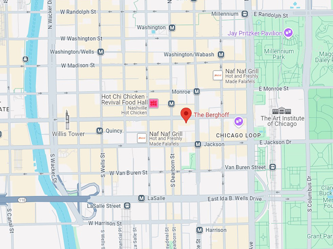 the berghoff restaurant 10 map