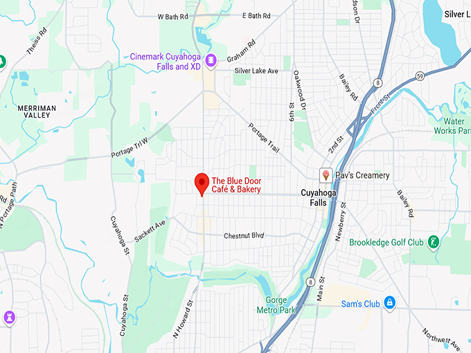 the blue door caf&eacute; & bakery 10 map