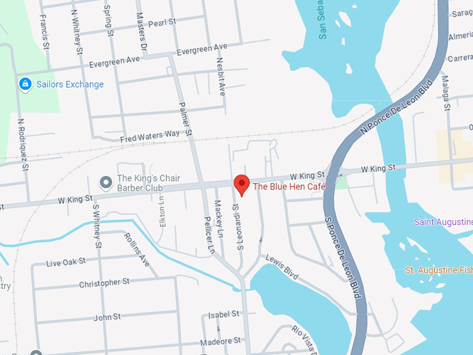 the blue hen caf&eacute; 10 map