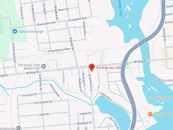 the blue hen caf&eacute; 10 map