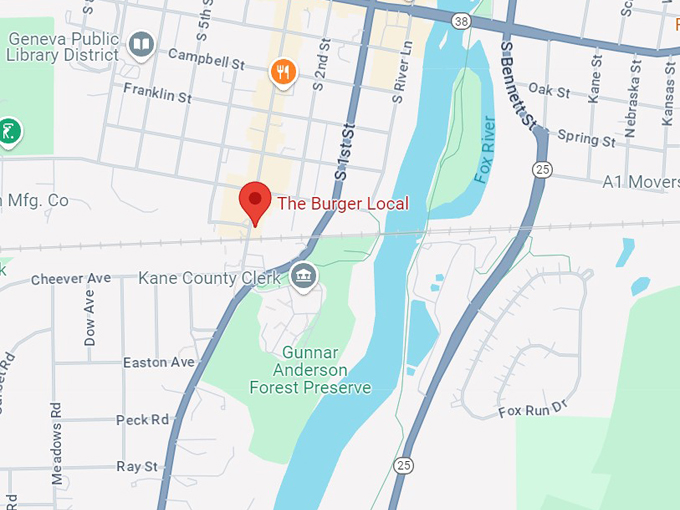 the burger local map