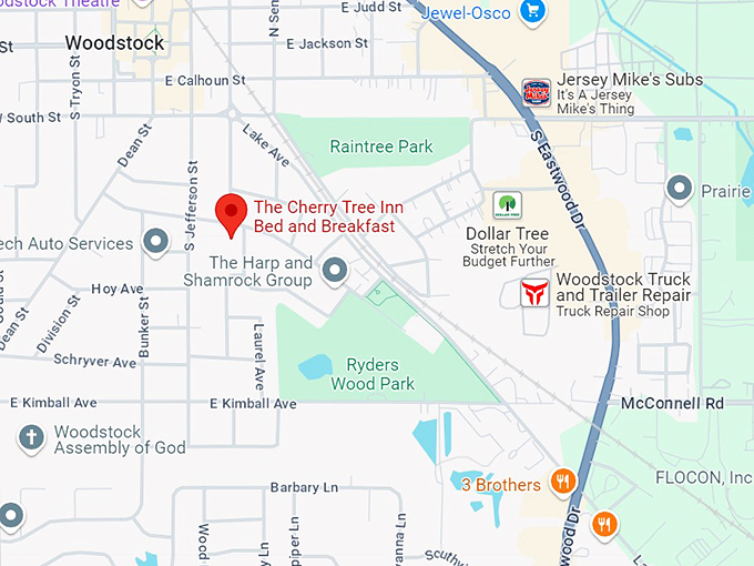 the cherry tree inn bed and breakfast 10 map