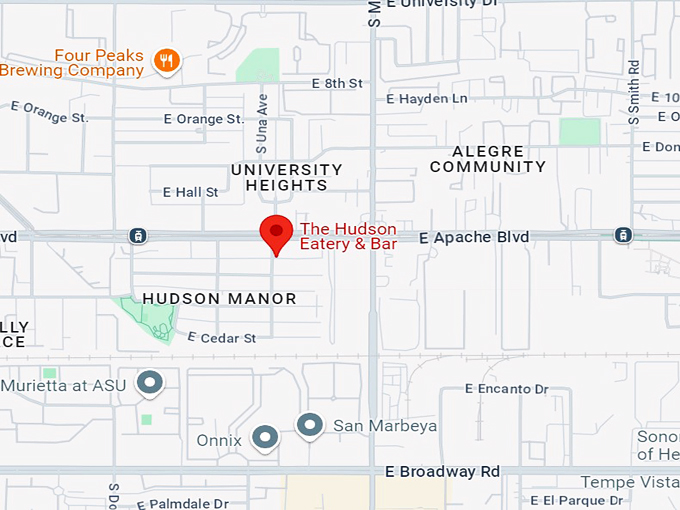 the hudson eatery & bar 10 map