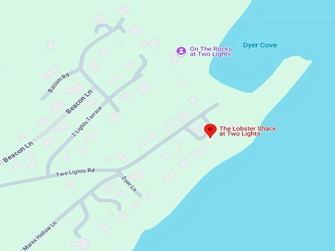 the lobster shack at two lights map