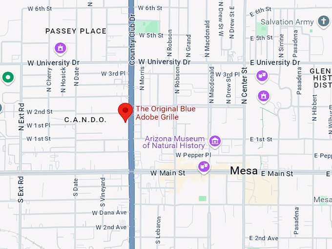 the original blue adobe grille 10 map