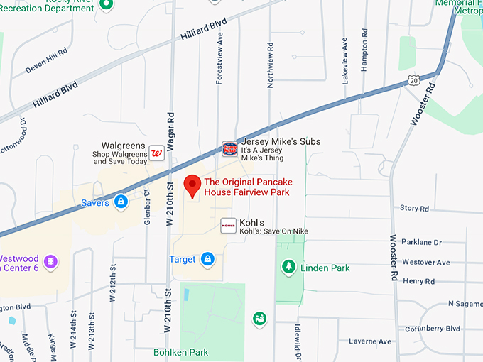 the original pancake house fairview park 10 map