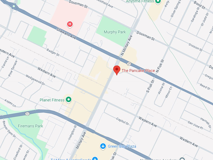 the pancake place 10 map