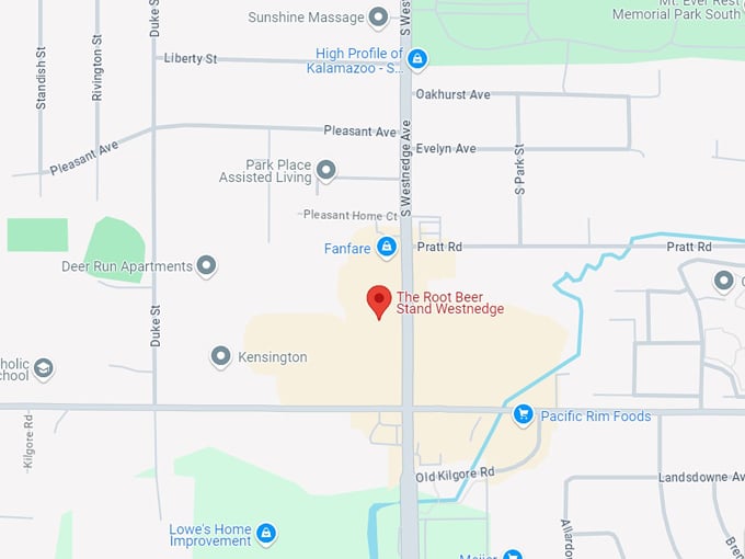 the root beer stand westnedge 10 map