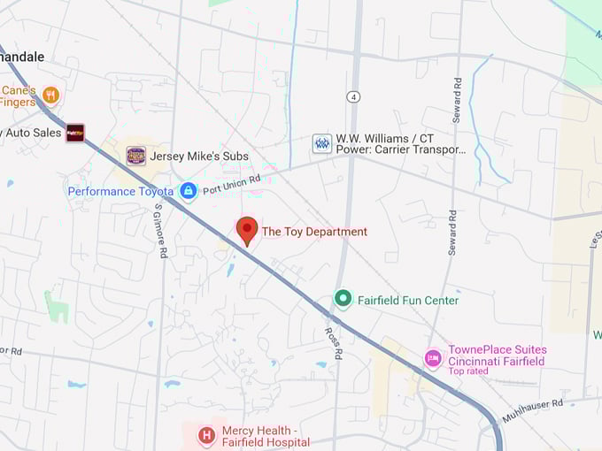 the toy department map
