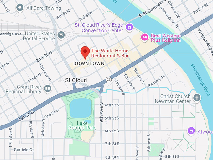 the white horse restaurant & bar 10 map