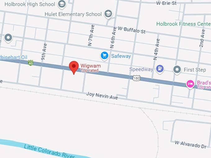 the wigwam motel in holbrook, arizona 10 map