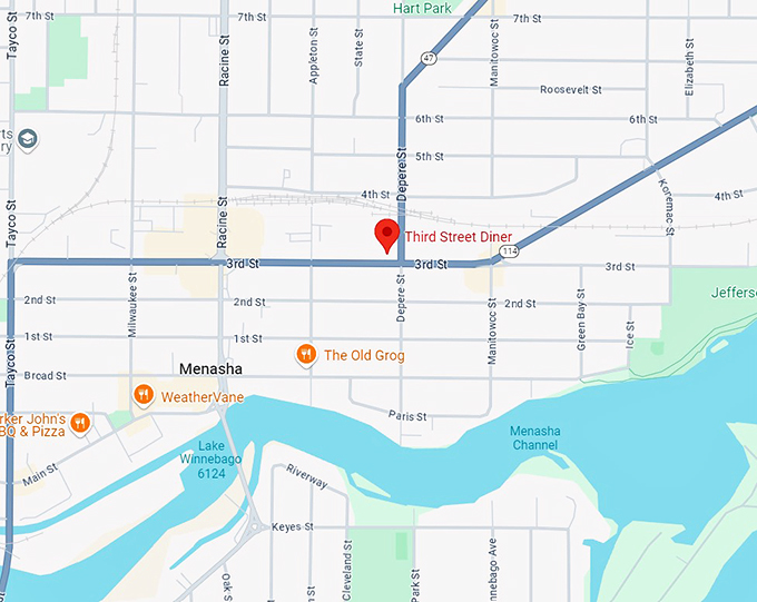 third street diner 10 map