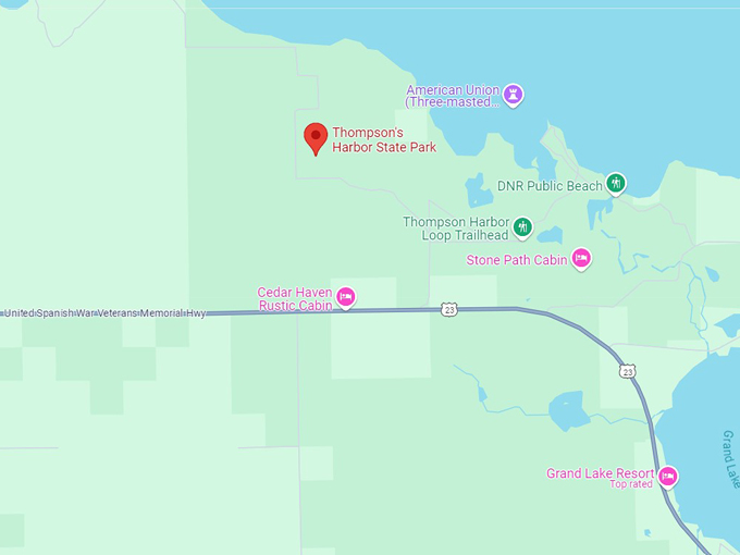 thompson's harbor state park 10 map