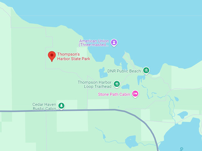 thompson&rsquo;s harbor state park 10 map