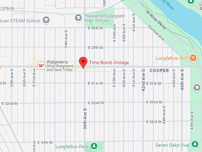 time bomb vintage map