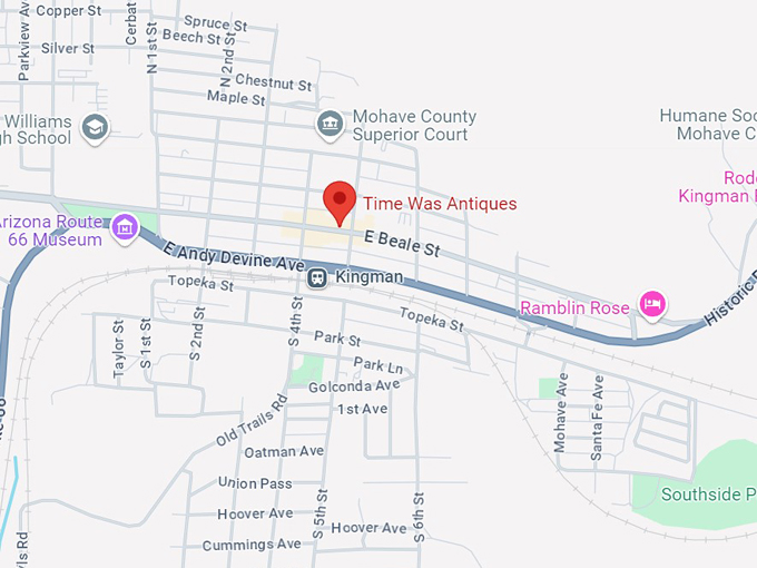 time was antiques kingman, az 10 map