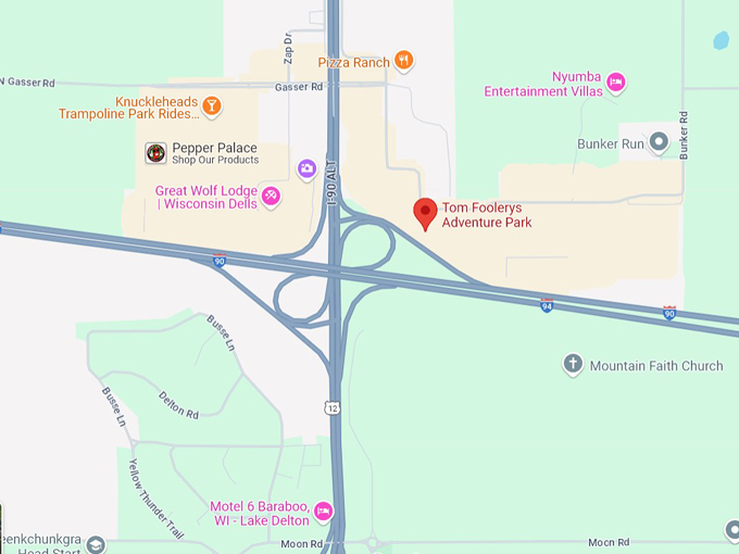 tom foolerys adventure park 10 map