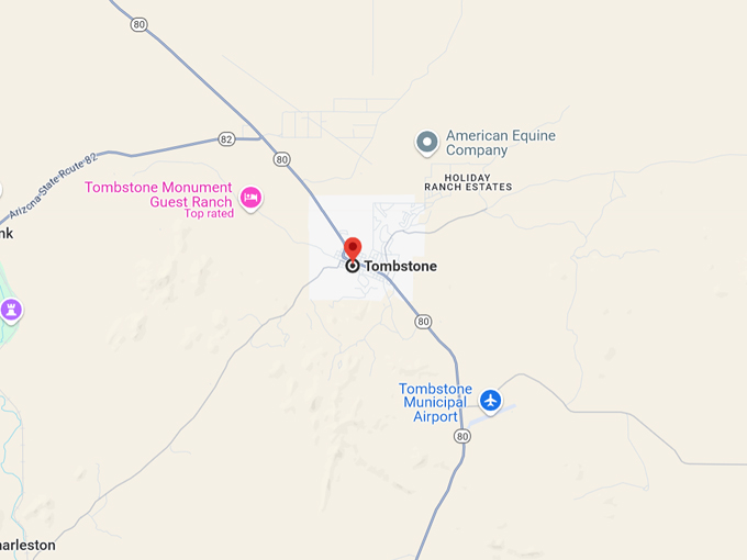 tombstone, arizona 10 map