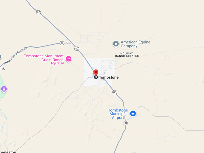 tombstone, arizona 10 map