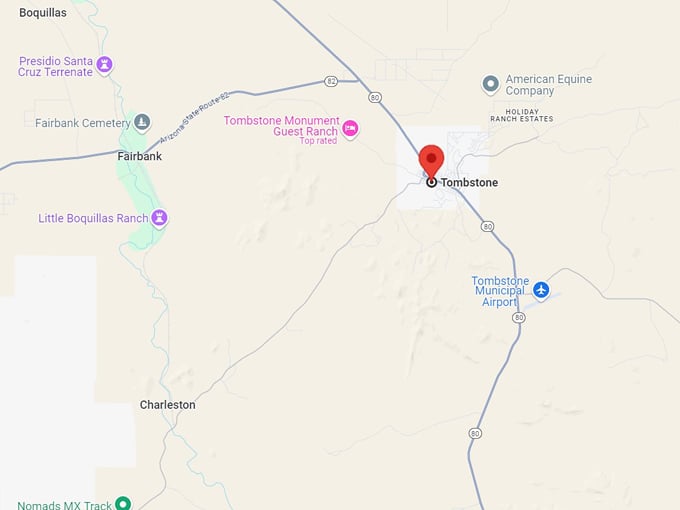 tombstone, arizona 10 map