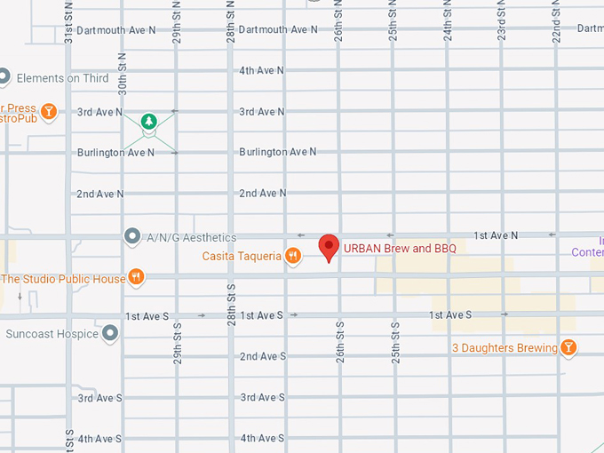 urban brew and bbq 10 map