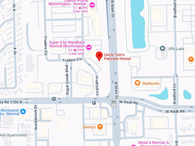 uncle tom's pancake house 10 map