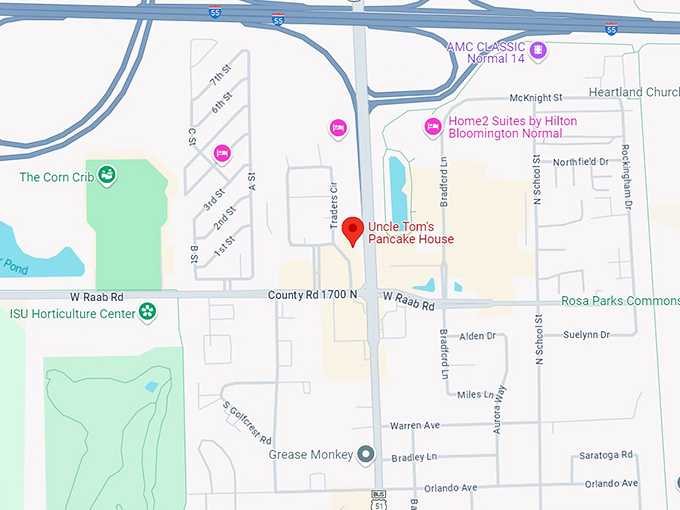uncle tom's pancake house 10 map