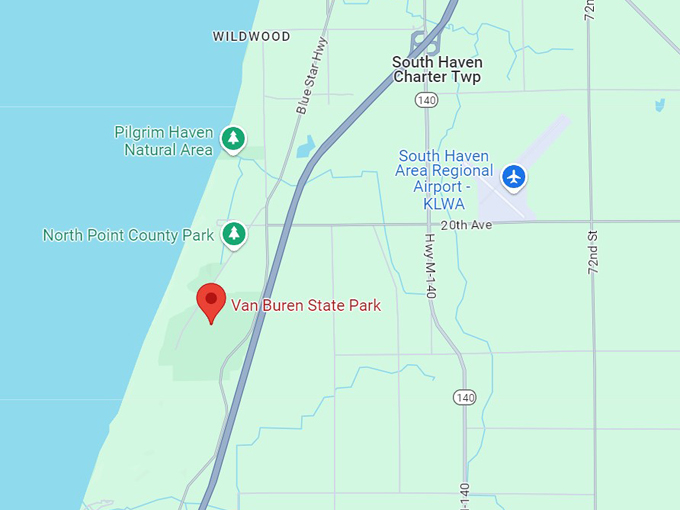 van buren state park 10 map