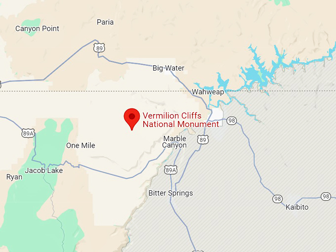 vermilion cliffs national monument 10 map