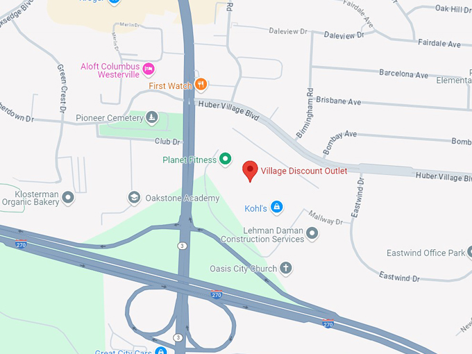 village discount outlet 10 map