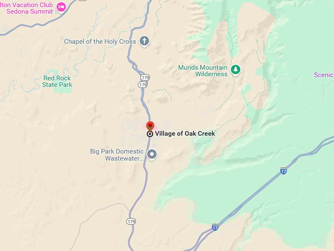 village of oak creek, arizona 10 map