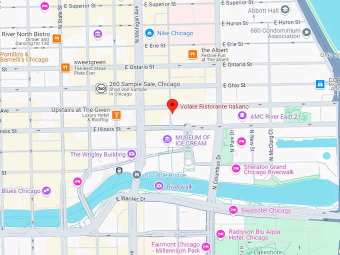 volare ristorante italiano 10 map