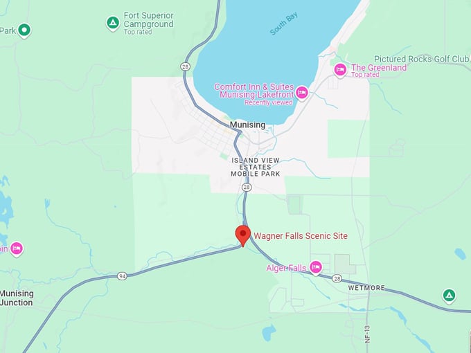 wagner falls scenic site 10 map