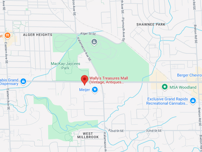 wally's treasures mall 10 map