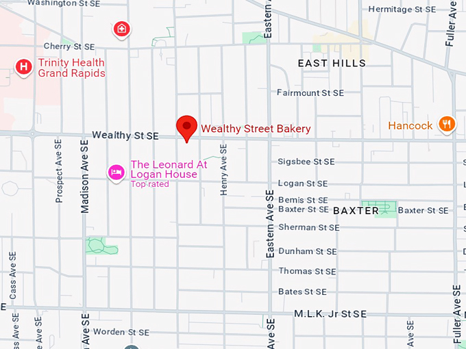 wealthy street bakery 10 map