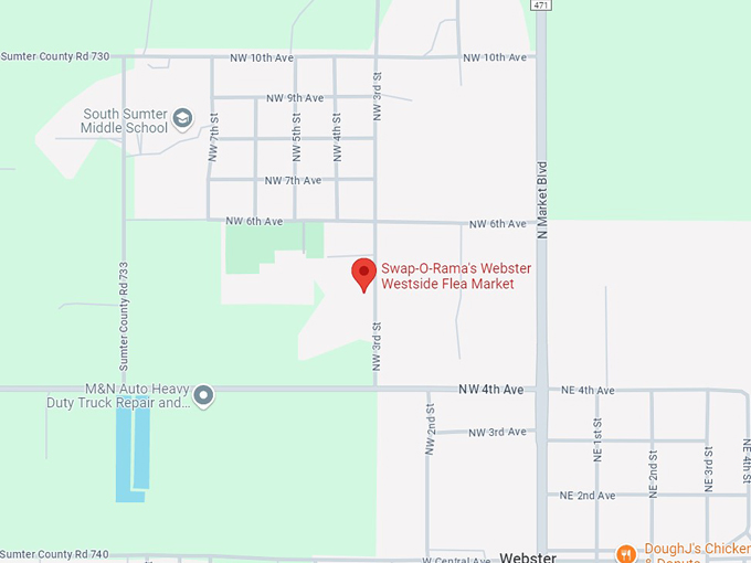 webster westside flea market 10 map